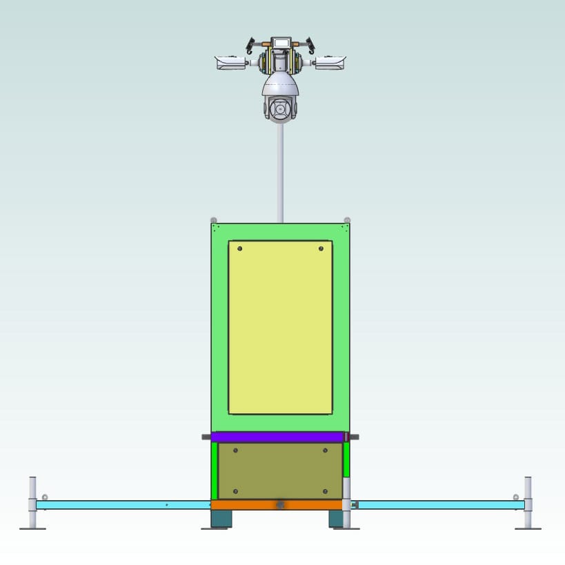 Fast deployment CCTV observation tower - retractable pole with cameras